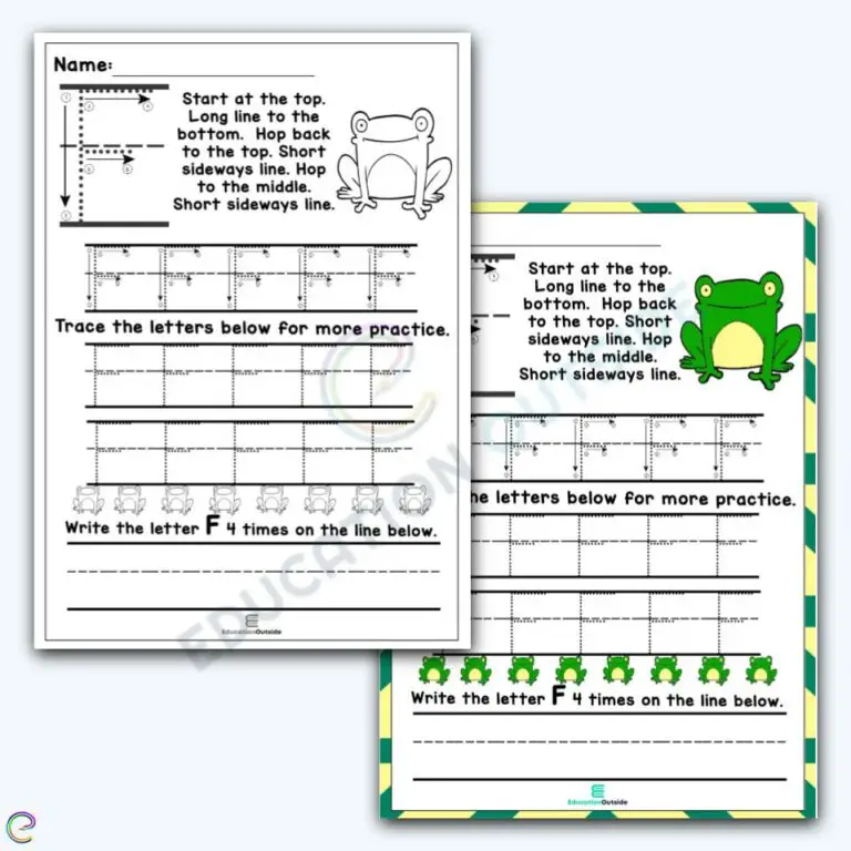 Capital Letter F - Tracing Worksheet