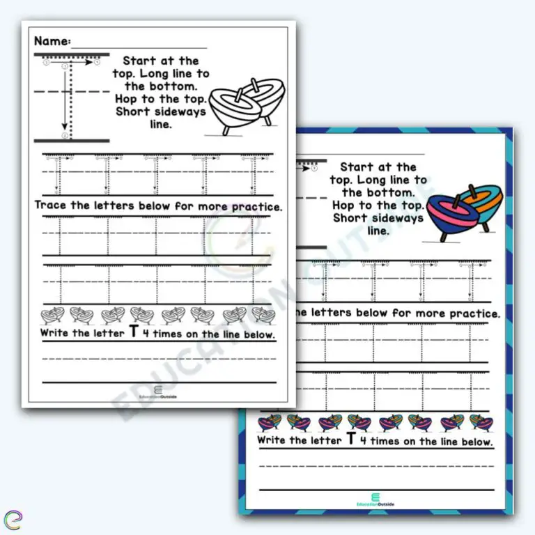 Capital Letter T - Tracing Worksheet
