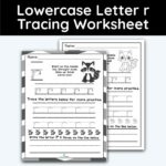Lowercase Letter r - Tracing Worksheet