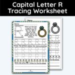 Capital Letter R - Tracing Worksheet