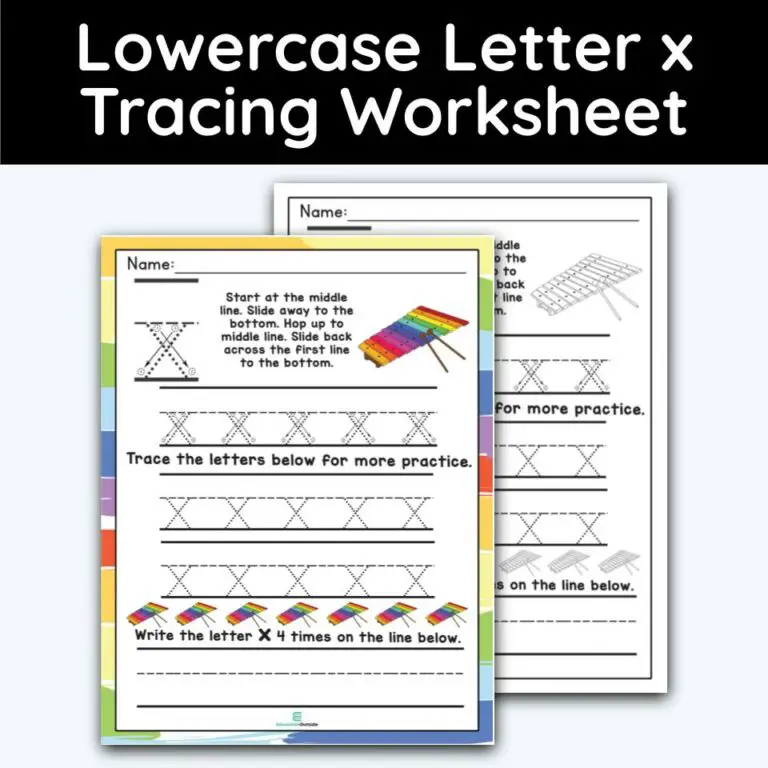 Lowercase Letter x - Tracing Worksheet