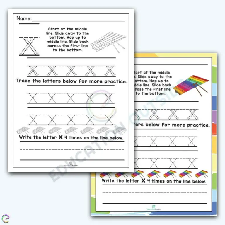 Lowercase Letter x - Tracing Worksheet
