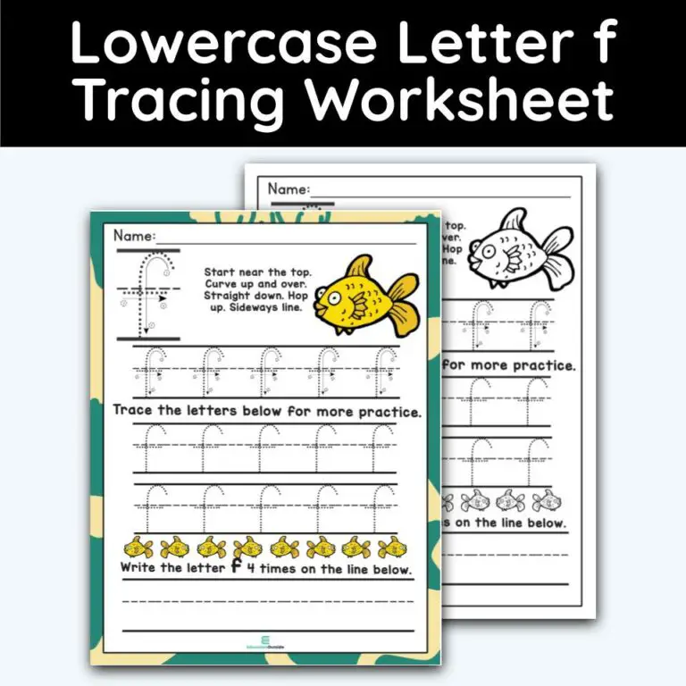Lowercase Letter f - Tracing Worksheet