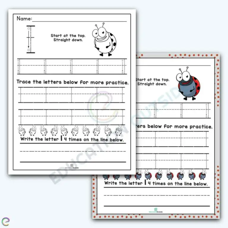 Lowercase Letter l - Tracing Worksheet