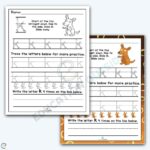 Lowercase Letter k - Tracing Worksheet