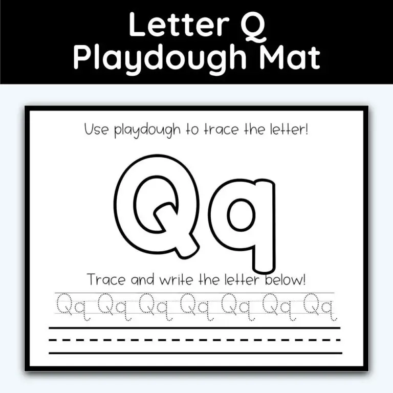 Letter Q - Playdough Mats