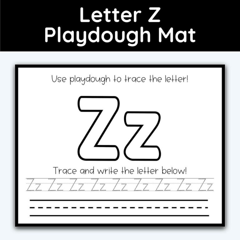 Letter Z - Playdough Mats