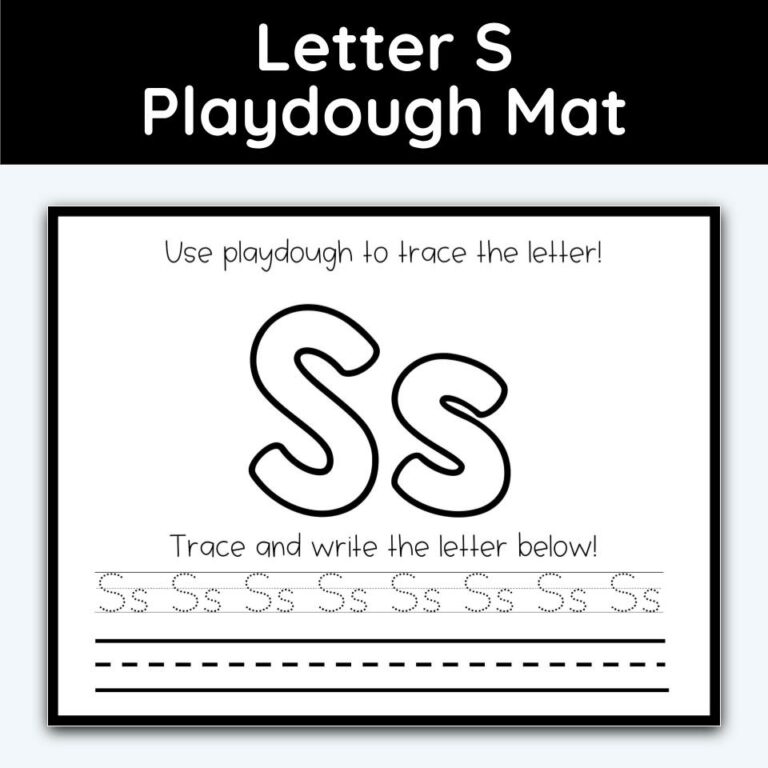 Letter S - Playdough Mats