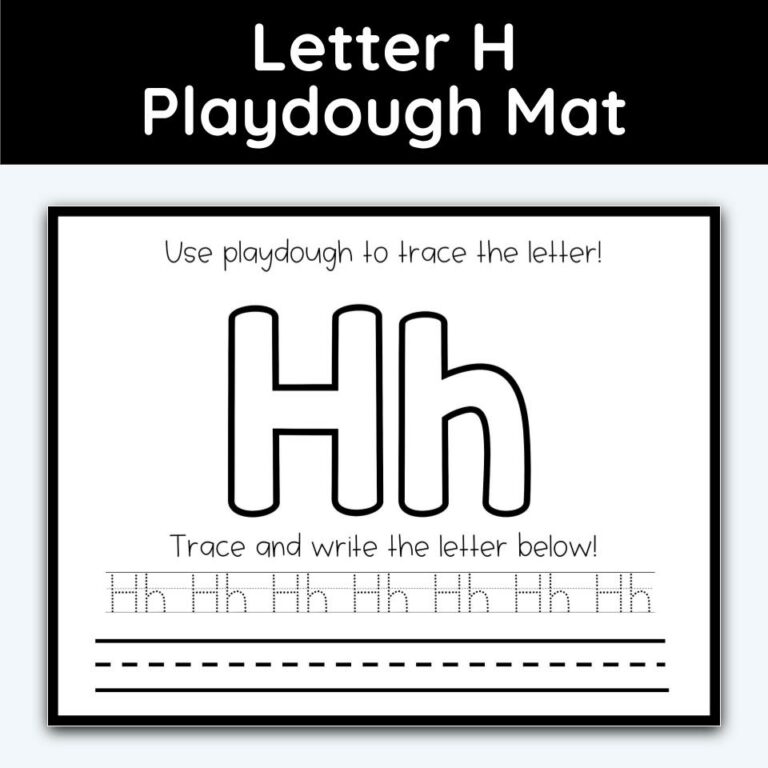 Letter H - Playdough Mats
