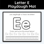 Letter E - Playdough Mats