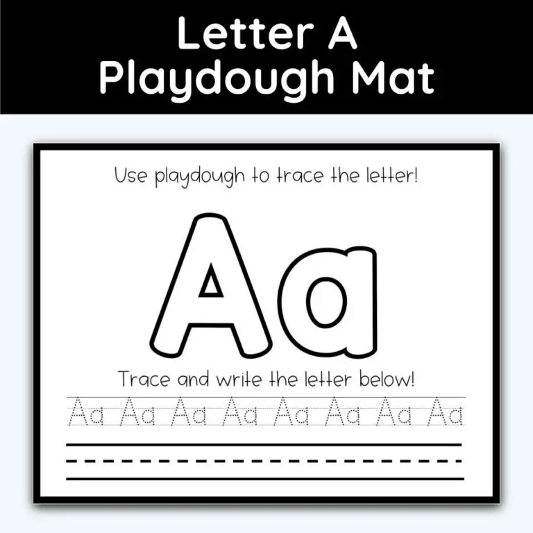 Letter A - Playdough Mats