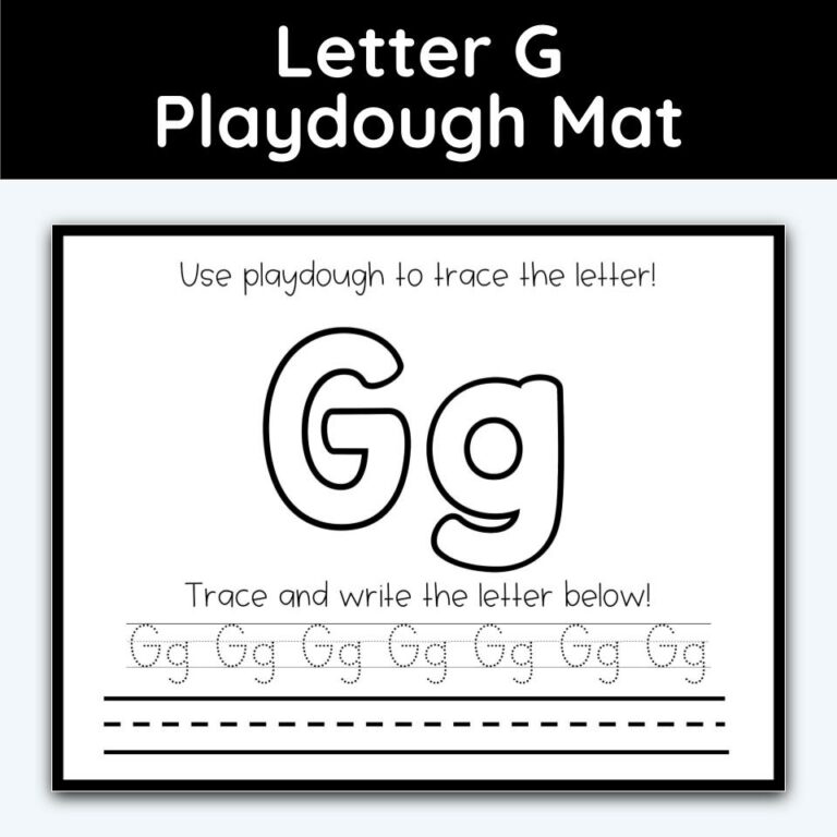 Letter G - Playdough Mats