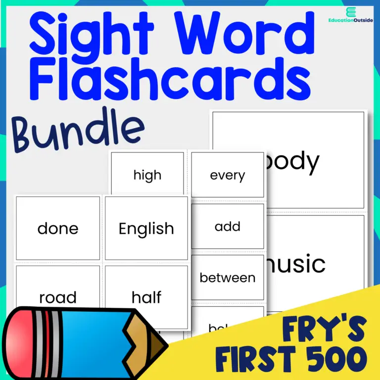 Fry's First 500 Sight Words Flashcard Packet (1-500) - 3 Sizes!