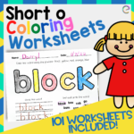 Short o Coloring Worksheets - 101 Worksheets Included!
