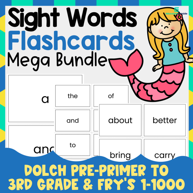 Sight Words Flashcards MEGA Packet - Pre-Primer to 3rd Grade & Fry's 1000