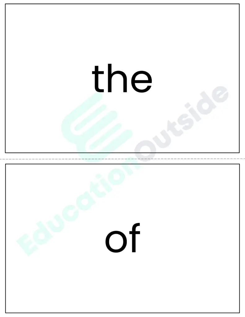 Fry's First 500 Sight Words Flashcard Packet (1-500) - 3 Sizes!