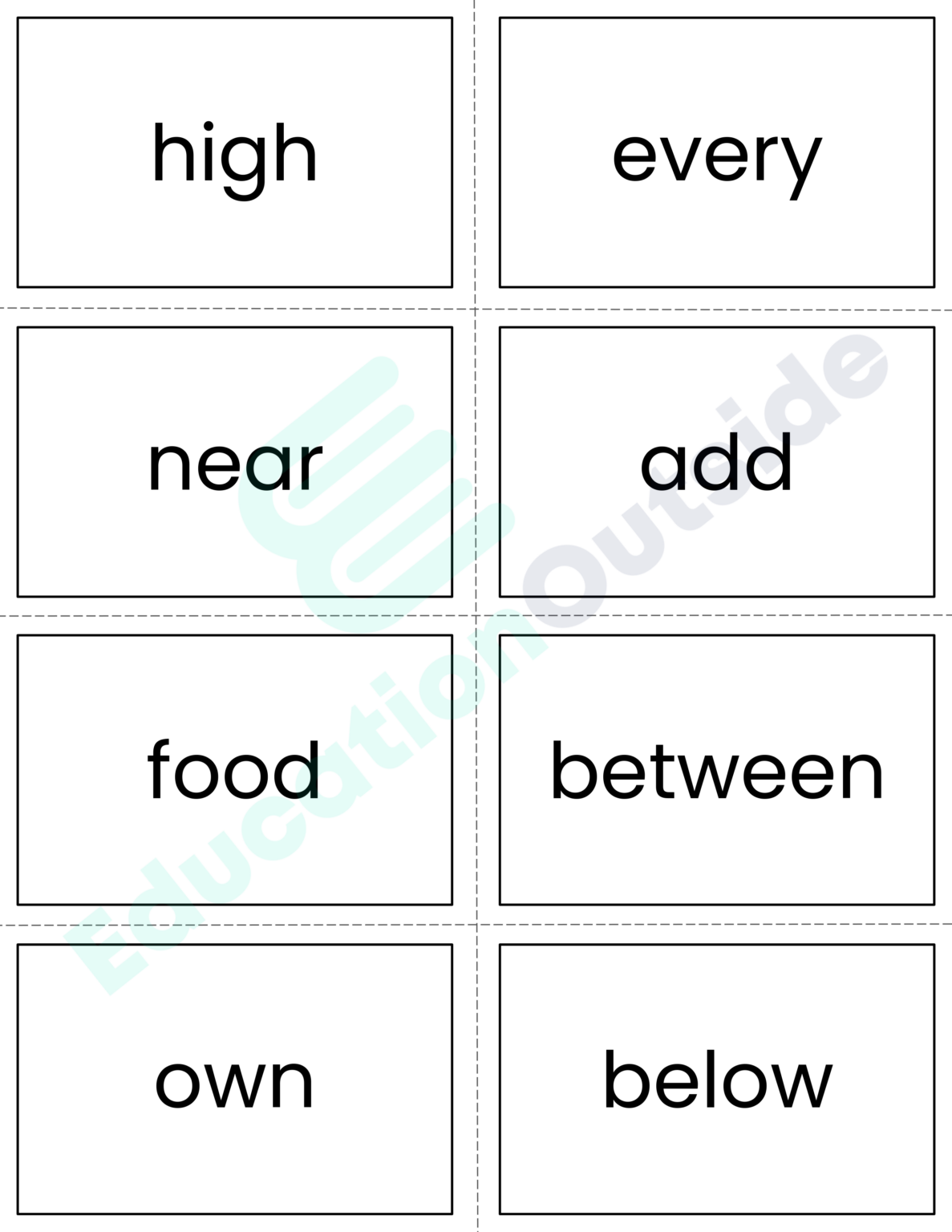 Fry's First 500 Sight Words Flashcard Packet (1-500) - 3 Sizes!