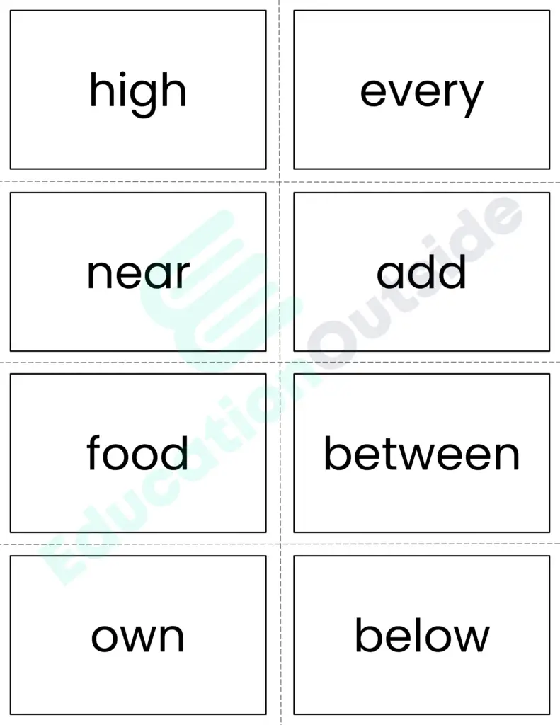 Fry's First 500 Sight Words Flashcard Packet (1-500) - 3 Sizes!
