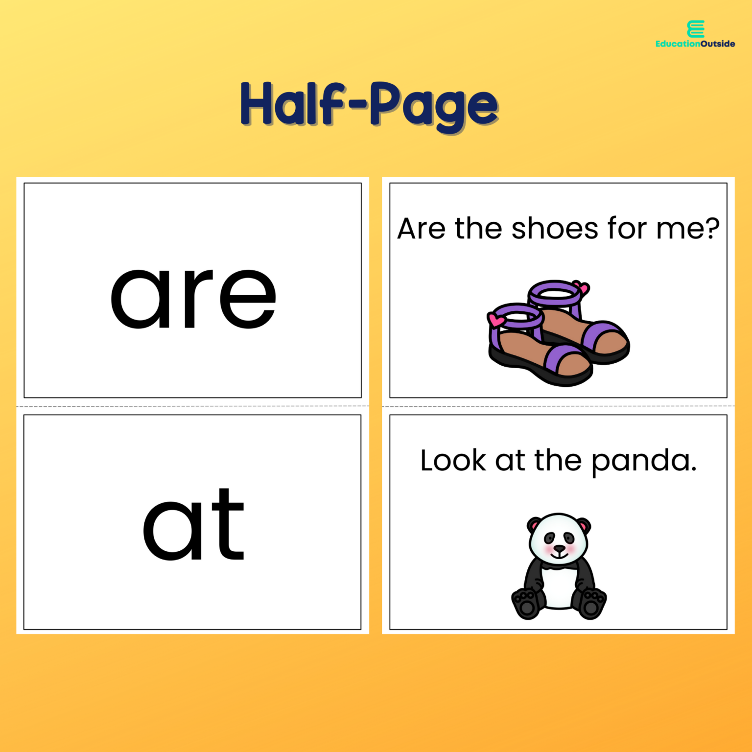 Fry's First 100 Sight Word Sentence Flashcards - 3 Sizes!