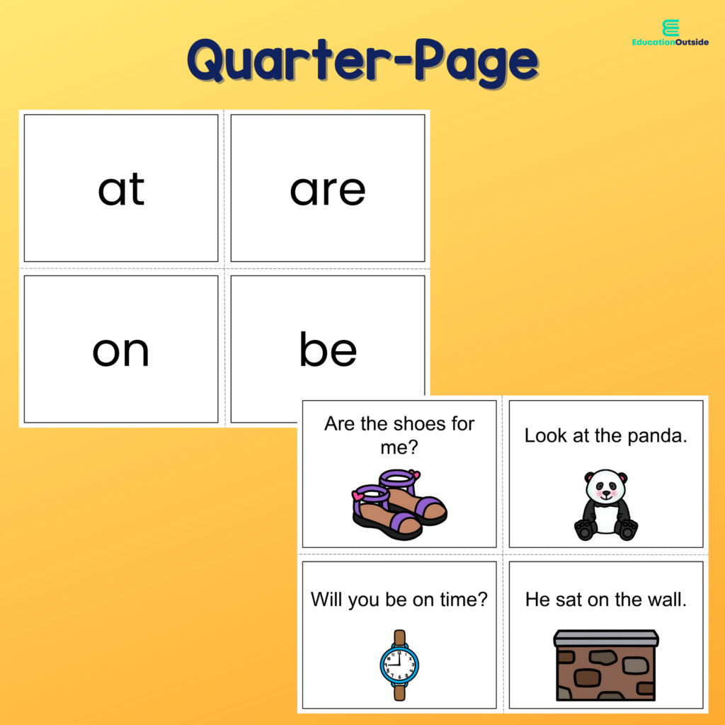 Fry's First 100 Sight Word Sentence Flashcards - 3 Sizes!