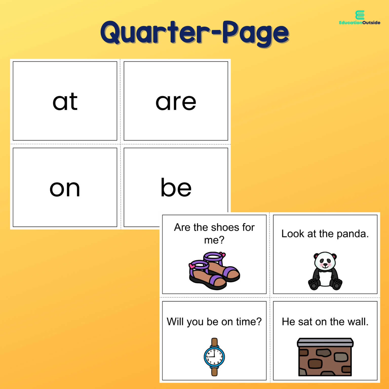 Fry's First 100 Sight Word Sentence Flashcards - 3 Sizes!