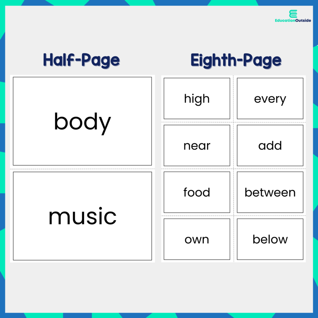 Fry's First 500 Sight Words Flashcard Packet (1-500) - 3 Sizes!