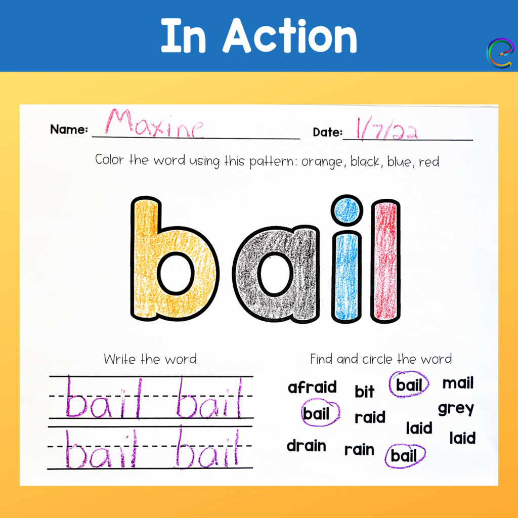 Long a Coloring Worksheets - 50 Worksheets Included!