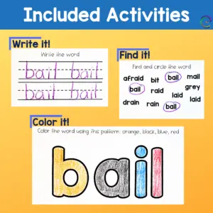 Long a Coloring Worksheets - 50 Worksheets Included!