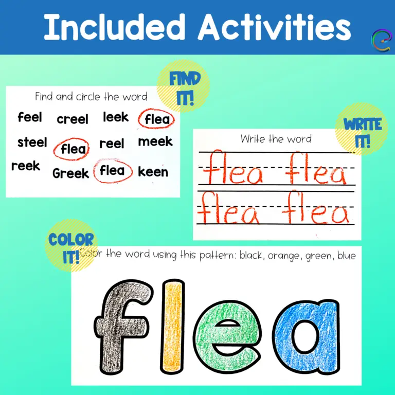 Long e Coloring Worksheets - 50 Worksheets Included!