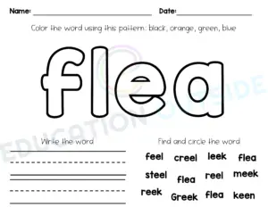 Long e Coloring Worksheets - 50 Worksheets Included!