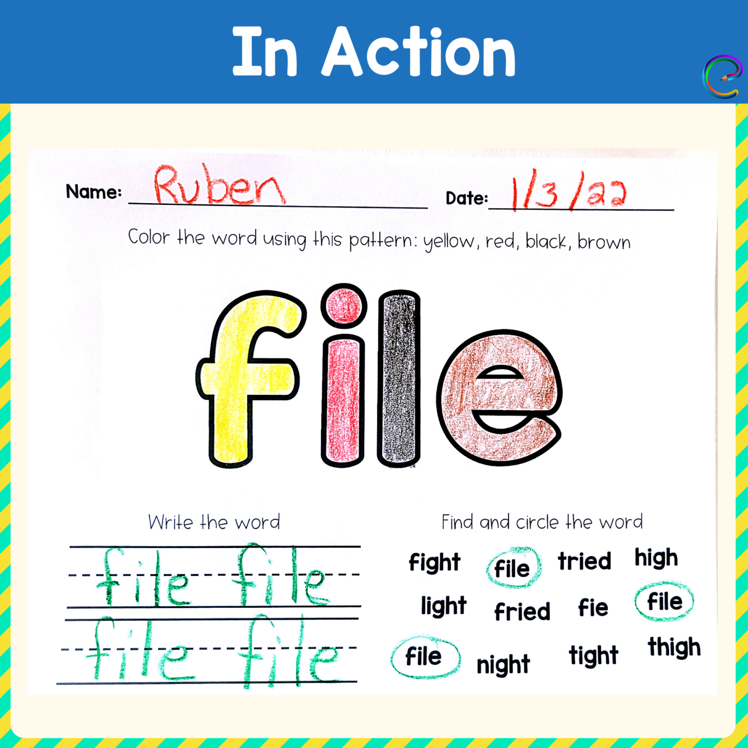 Long i Coloring Worksheets - 50 Worksheets Included!