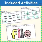 Long i Coloring Worksheets - 50 Worksheets Included!