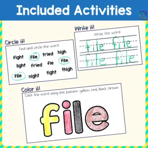 Long i Coloring Worksheets - 50 Worksheets Included!