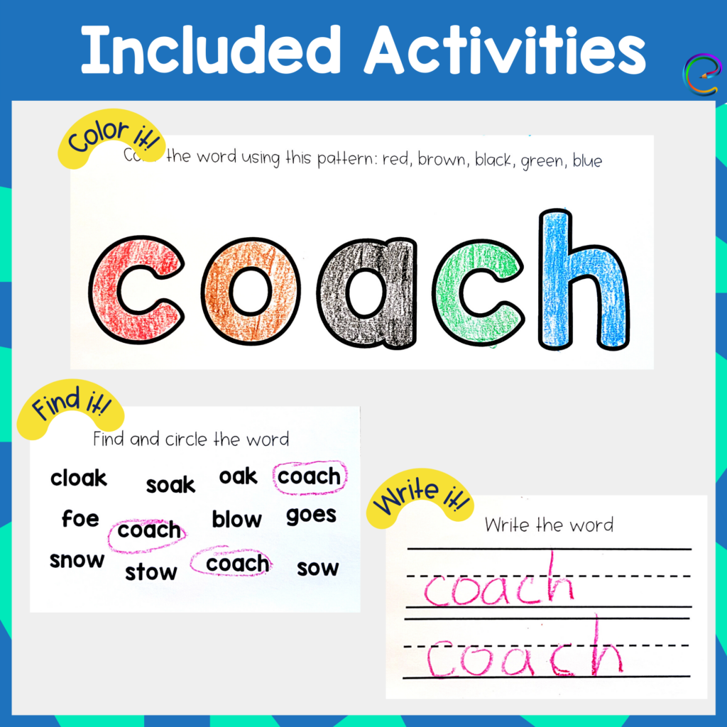 Long o Coloring Worksheets - 50 Worksheets Included!