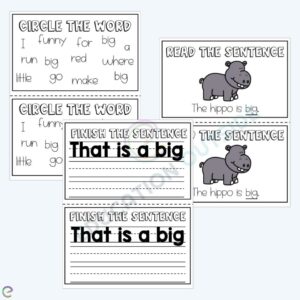 big Sight Word Mini Book