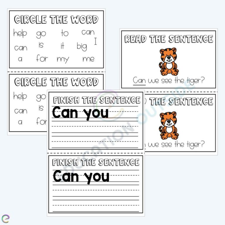 can Sight Word Mini Book