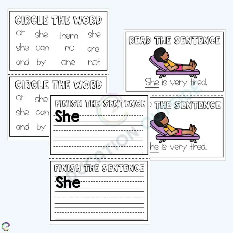 she Sight Word Mini Book