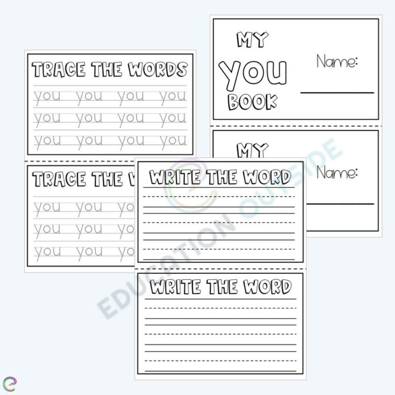 you Sight Word Mini Book