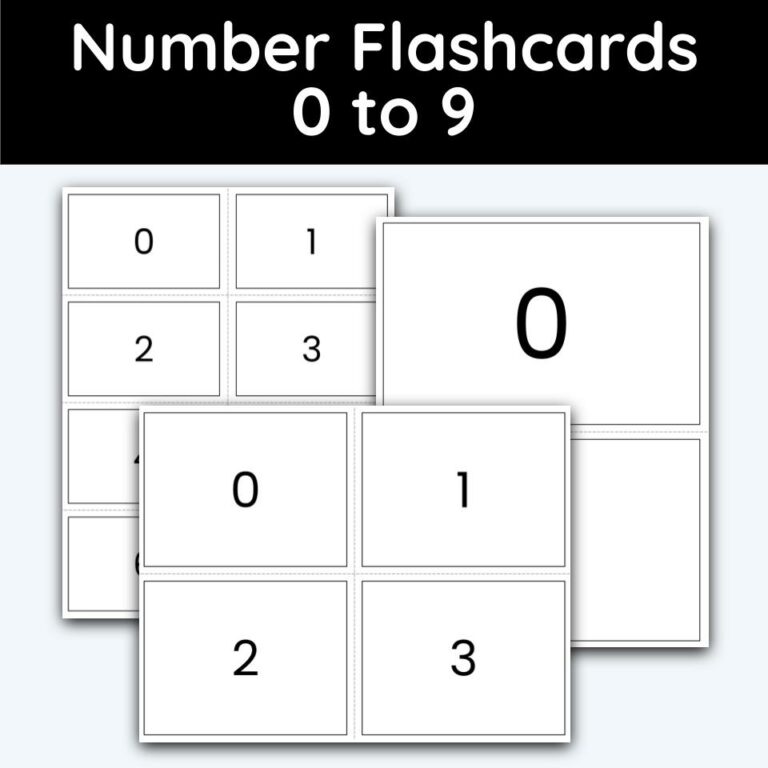 0-9 Number Cards - 3 Sizes Included!!