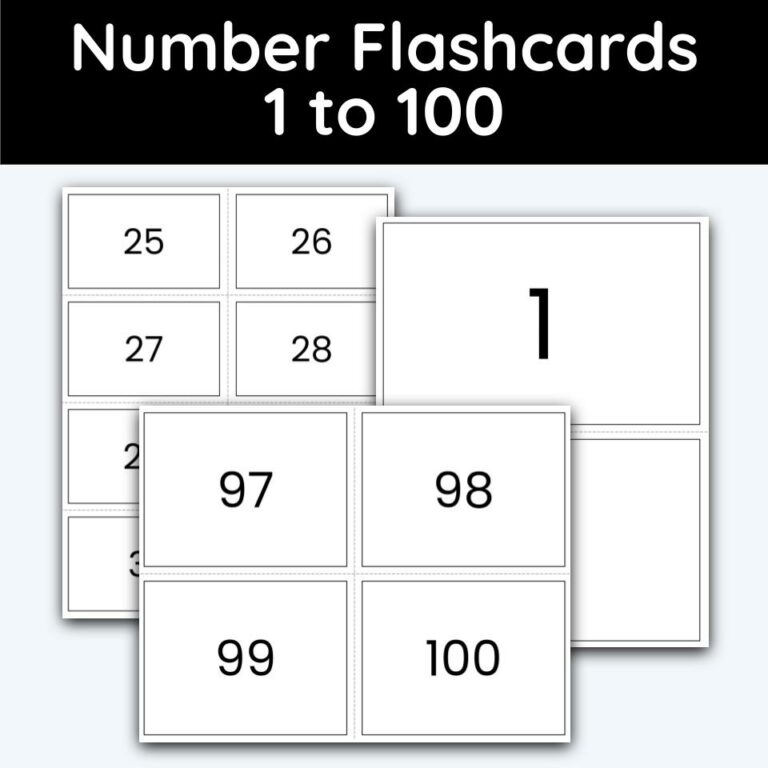 Number Cards 1-100 | 3 Sizes Included!!