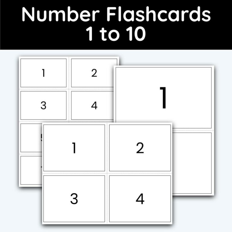 Number Cards 1-10 | 3 Sizes Included!!
