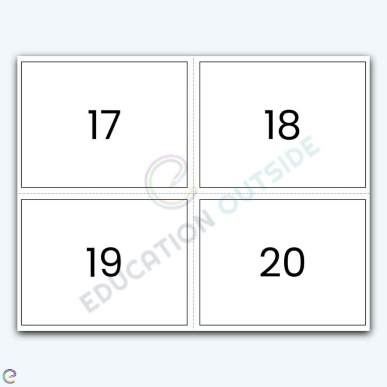 Number Cards 1-20 | 3 Sizes Included!!