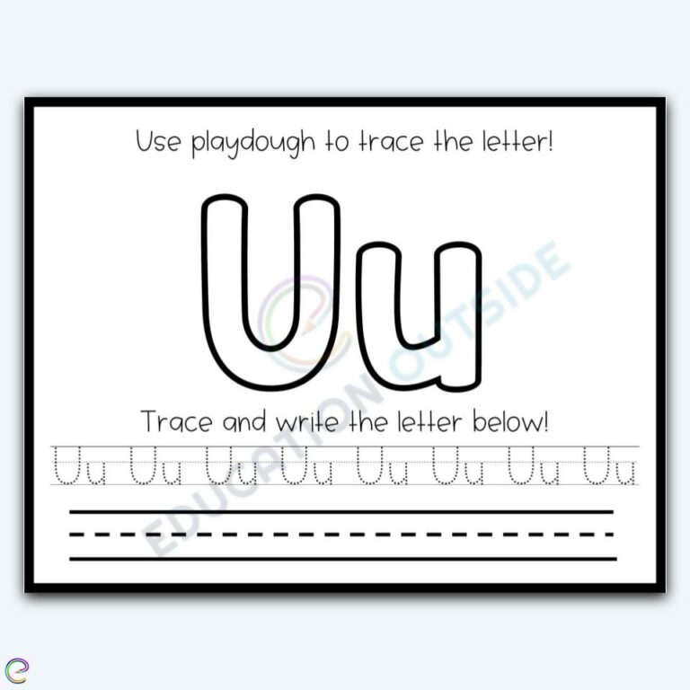 Letter U - Playdough Mats