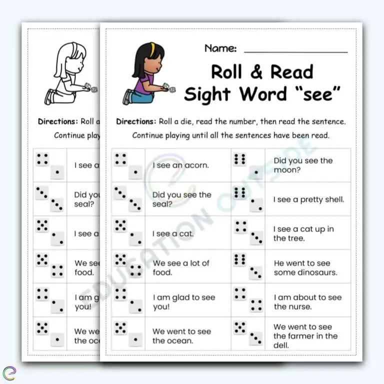 see Sight Word Worksheets & Activities [Free Printables]