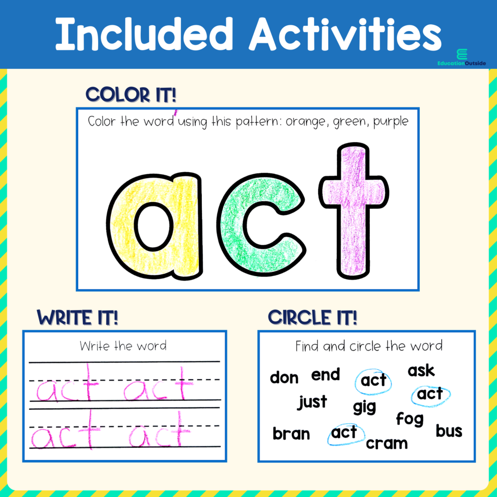 Short a Coloring Worksheets - 146 Worksheets Included!