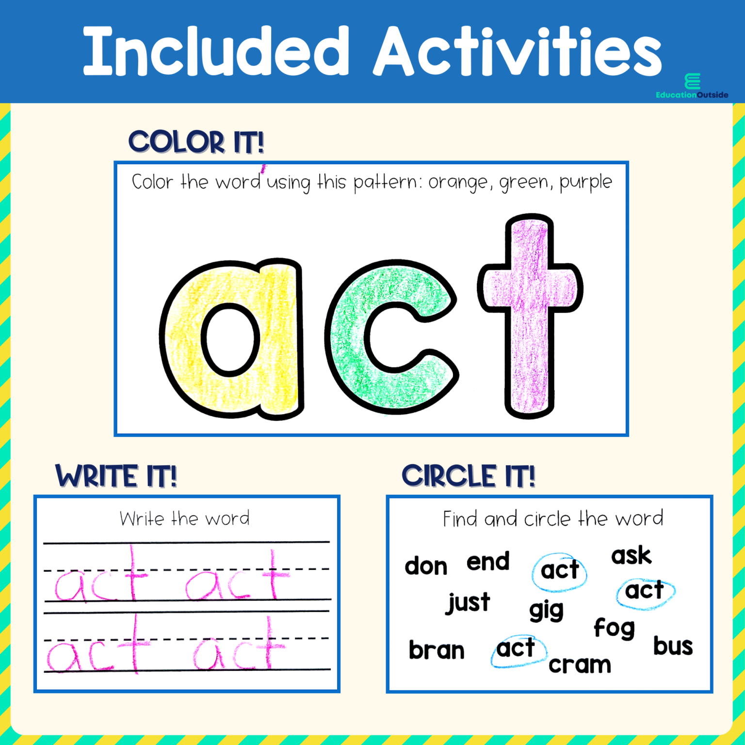 Short a Coloring Worksheets - 146 Worksheets Included!
