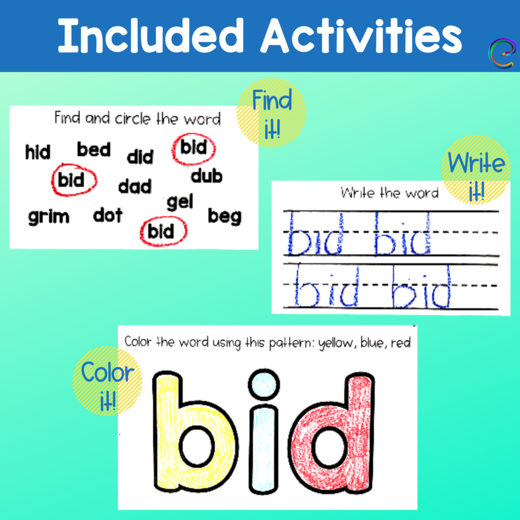 Short i Coloring Worksheets - 111 Worksheets Included!