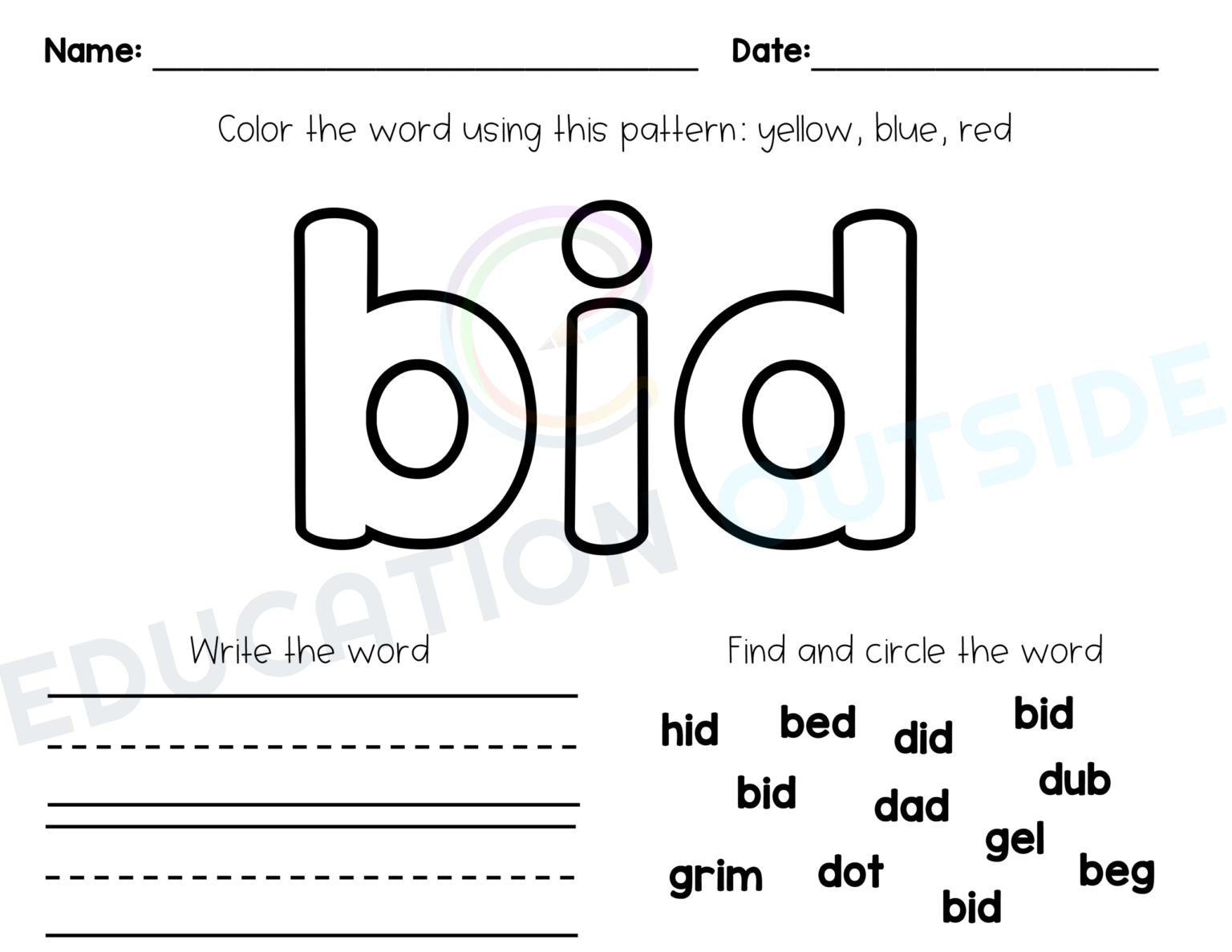 Short i Coloring Worksheets - 111 Worksheets Included!