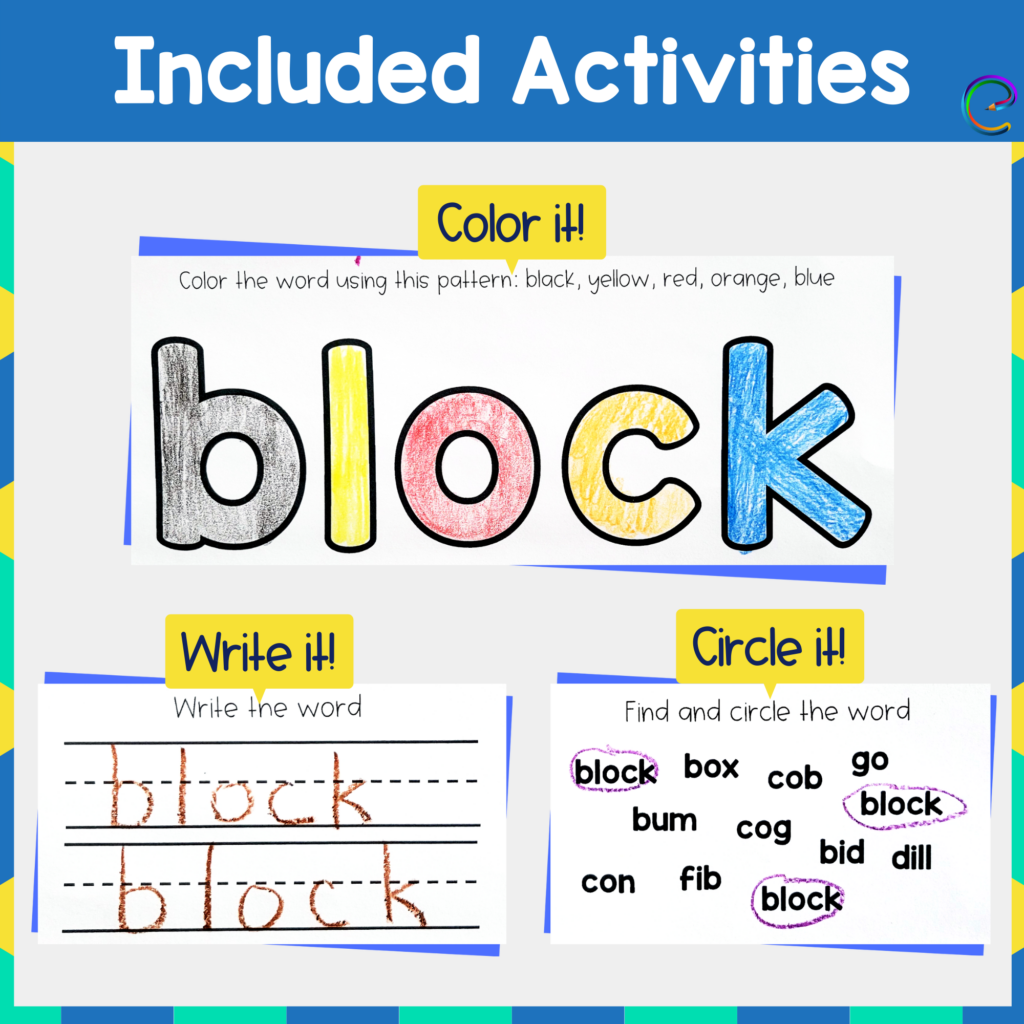 Short o Coloring Worksheets - 101 Worksheets Included!