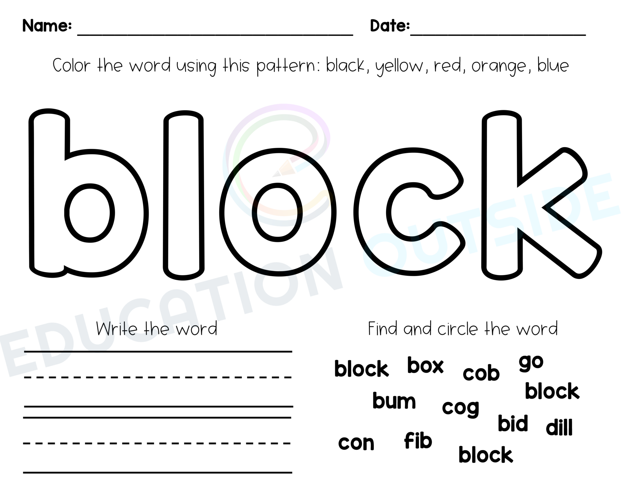 Short o Coloring Worksheets - 101 Worksheets Included!
